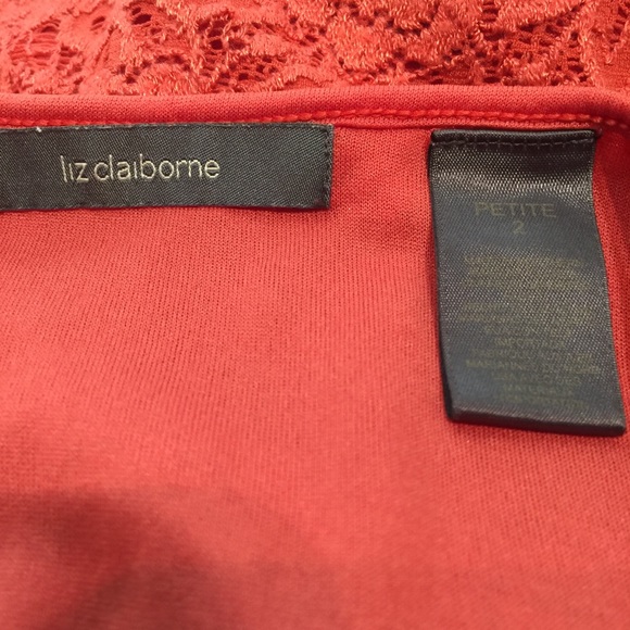 Liz Claiborne | Tops | Liz Claiborne Rust Lace Top Size 2p | Poshmark